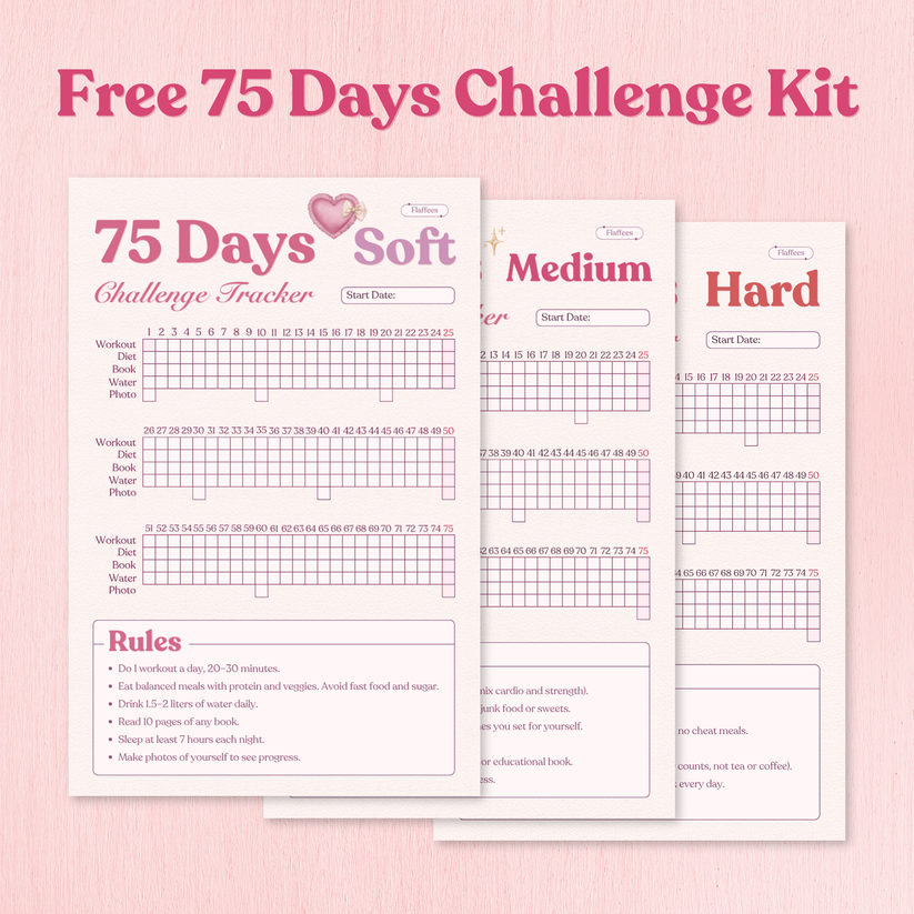 Free 75 Days Challenge Tracker Kit – Flaffees